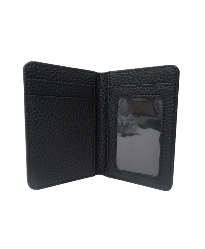 BLACK LEATHER WALLET NAME CARD HOLDER - Happybird